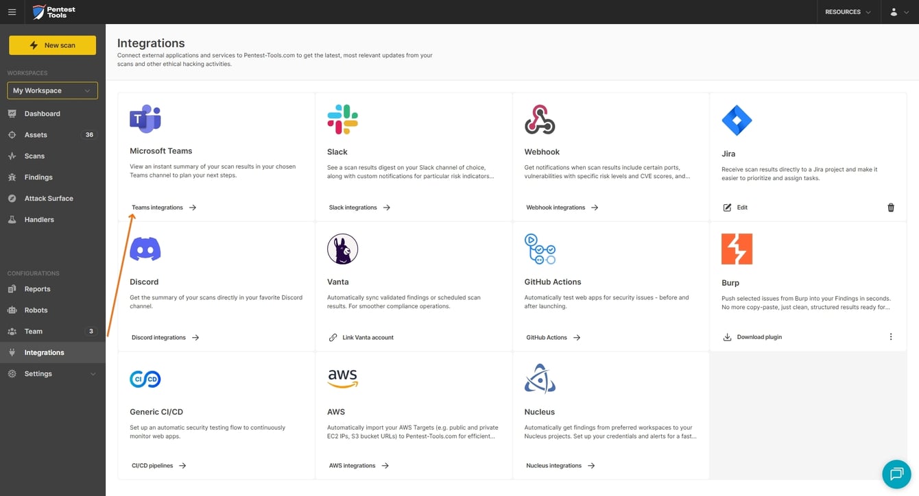 Microsoft Teams integration