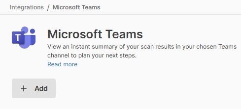Microsoft Teams integration
