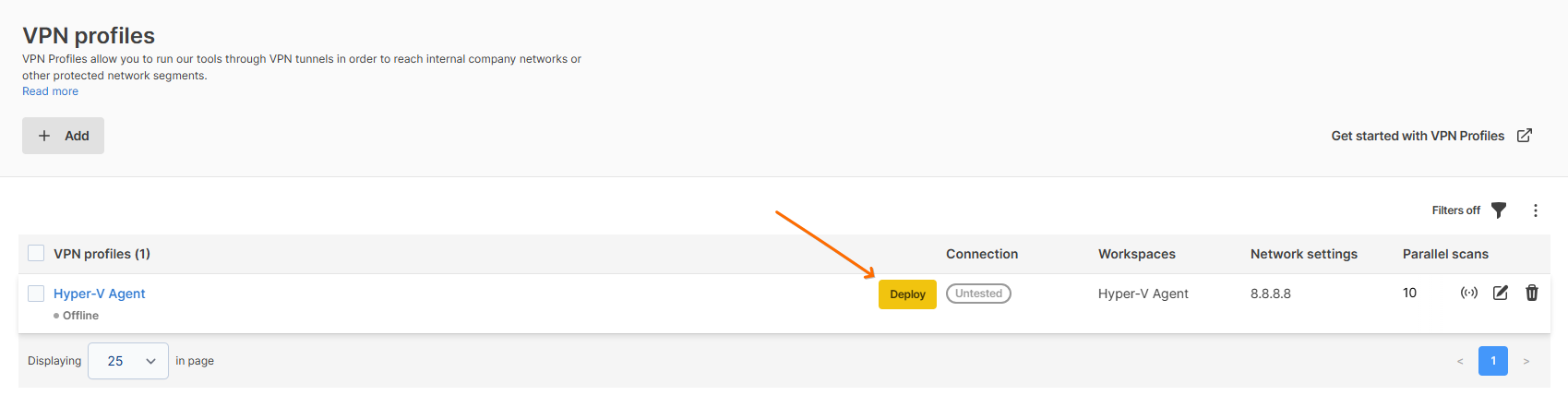 How to deploy a Hyper-V VPN Agent