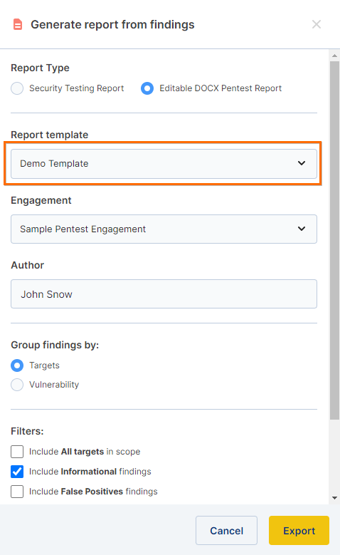 Creating Report Templates