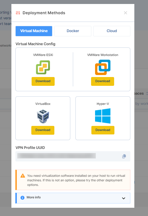 How to scan the internal network using VPN Agent